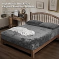 Milk Velvet Fitted Sheet Set with Pillowcases, Double Sided Flannel ...
