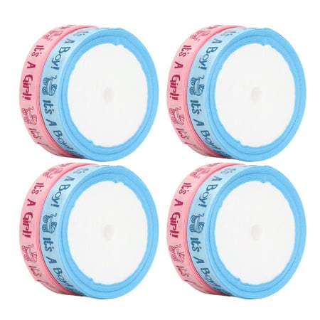 8 Rolls 5 Yards Baby Shower Ribbon Boy Girl Gender Reveal Ribbon For ...