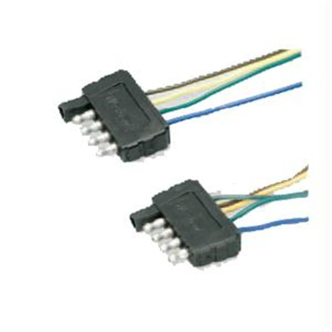 Wesbar 707105 5-Way 25' Wishbone Trailer Wiring Kit with 4' Trunk ...