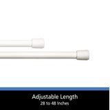 Mainstays 28-48 in. Adjustable Spring Tension Curtain Rod, 7/16 in ...