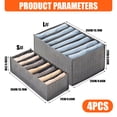 4X Stackable Drawer Dividers With Multiple Pockets Perfect For Small ...