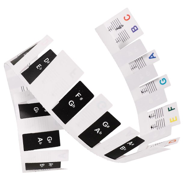 Piano Key Stickers Beginner Keyboard Stickers for Decor 2Pcs Assorted ...