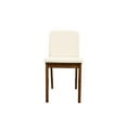 Zory 5pc Dining Table Set, 4 Padded Chairs, Beige Burlap, Brown Wood ...
