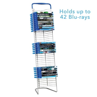 Atlantic Onyx DVD Storage Rack Tower (28 DVDs, 28 BluRays), Black ...