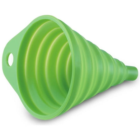Silicone Collapsible Funnel for Jars, Foldable Large Canning Jar Funnel for Wide Mouth and ...