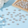 50Pcs Alloy Beads Round with Sunflower Silver 10x3mm Hole: 1.4mm ...