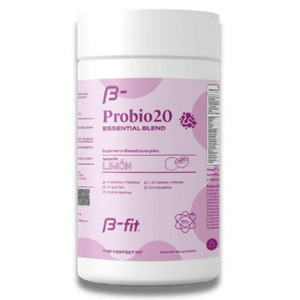 Prebióticos y probióticos en polvo con fibra y 20 vitaminas y minerales ...