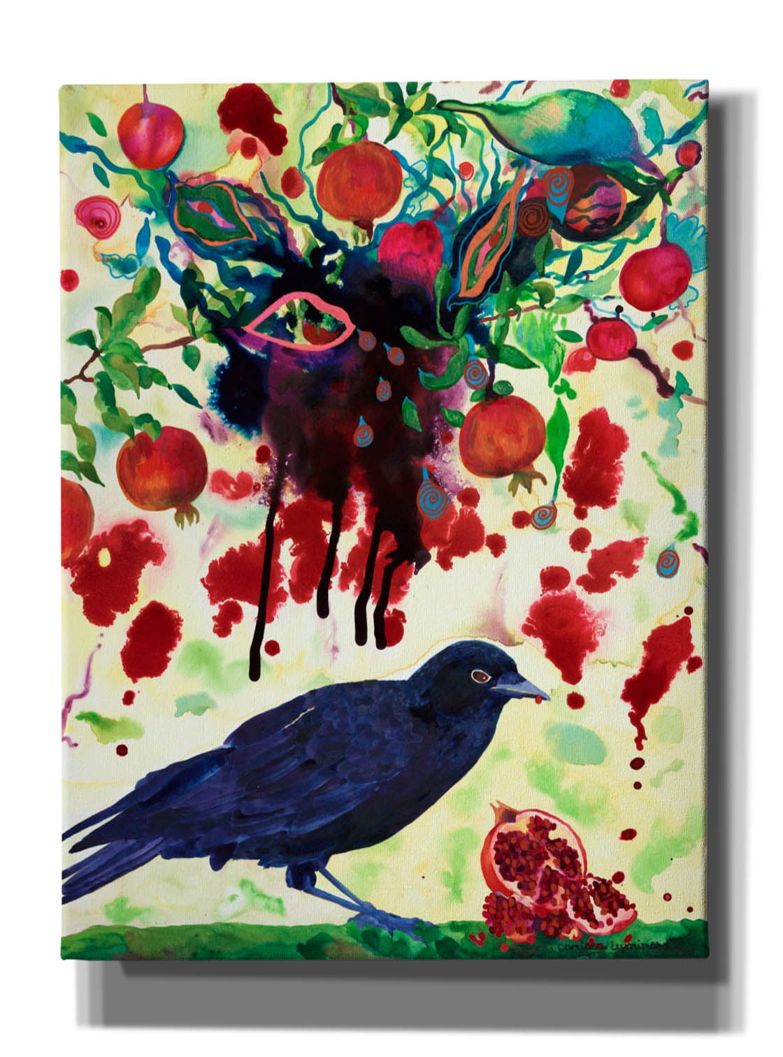 Epic Graffiti 'Crow' by Carissa Luminess, Canvas Wall Art, 40"x54 ...