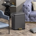Luxury Stainless Steel Trash Can with Soft-Close Lid,Step-Open Garbage ...