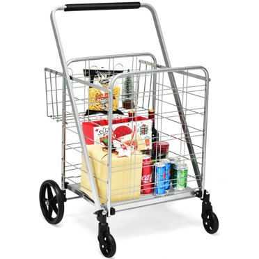 Free Shipping! Topbuy Heavy-Duty Large Foldable Portable Shopping Cart ...