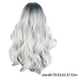 Wigs for Women Full Head Cover Ladies Gray Gradient Silk Hair Set Long ...
