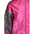JoJo Siwa Jojo Siwa Unicorn Little Girls Sequin Zip Up Bomber Jacket ...