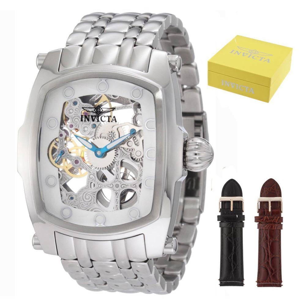 Invicta Men's 1252 Lupah Mechanical Interchangeable Straps Skeleton ...