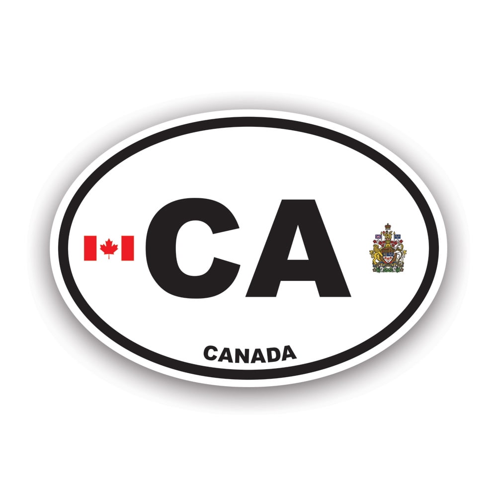 Canada Oval Sticker Decal - Self Adhesive Vinyl - Weatherproof - Made ...