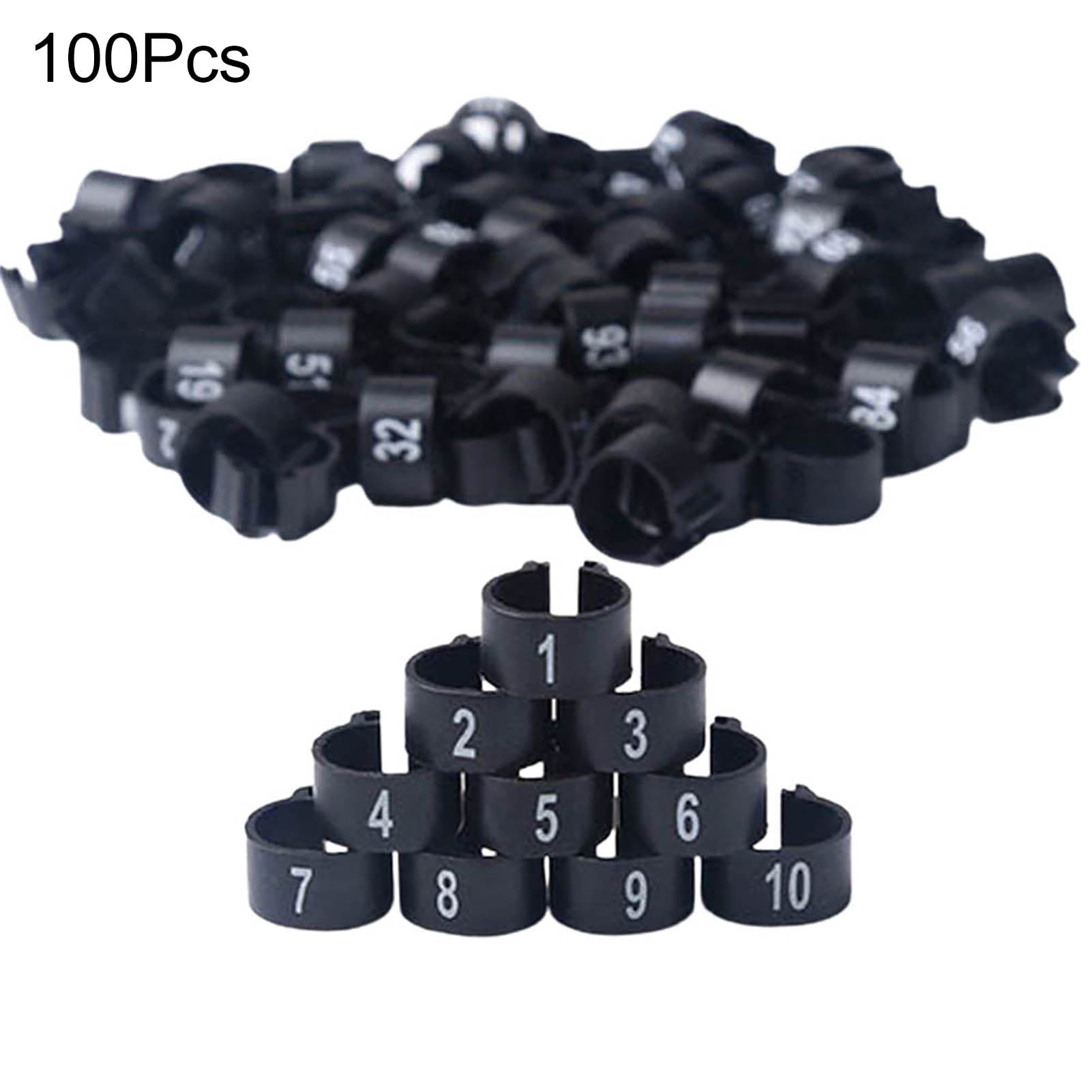 Lohuatrd 100Pcs Bird Leg Band Eco-friendly Simple to Apply Plastic ...