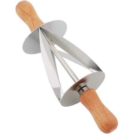 Wooden Handle Rolling Cutter Croissant Bread Wheel Dough Pastry Cutter ...