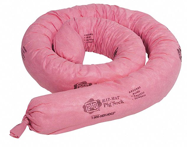 Pig Absorb Sock,Chem/Hazmat,10ft L,PK2 HA1010 - Walmart.com