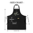 2 Pack Adjustable Bib Apron with Fun ' Sater an ' sleep ' Design Front ...