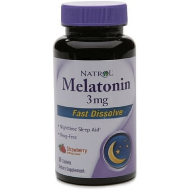 (3 pack) Natrol® Sleep Melatonin Fast Dissolve Tablets, Nighttime Sleep ...
