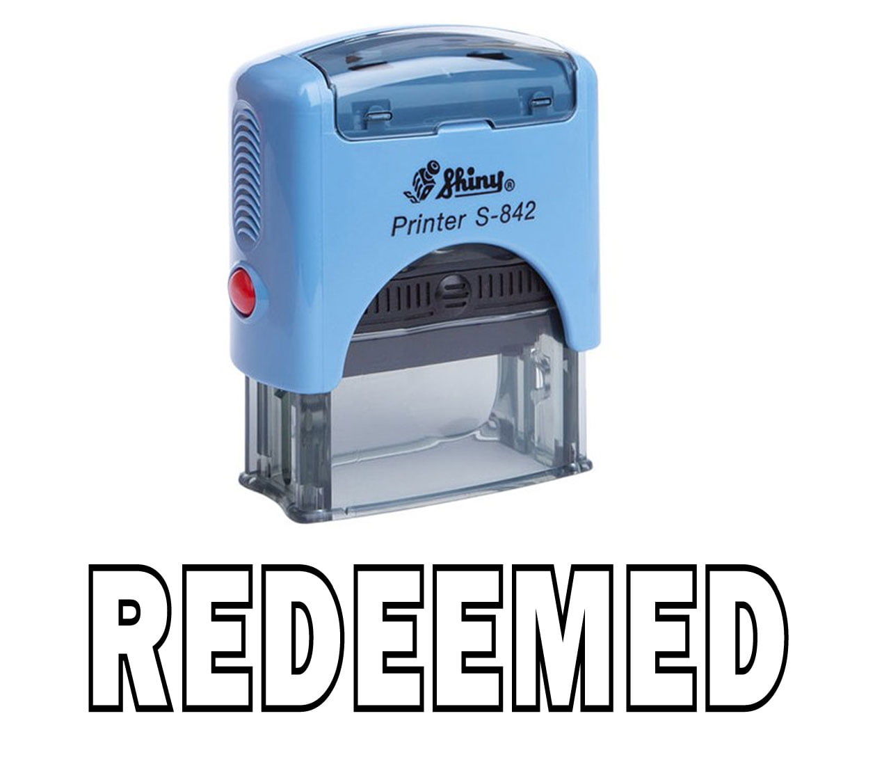 REDEEMED Self Inking Rubber Stamp Custom Shiny Office Stationary Stamp ...