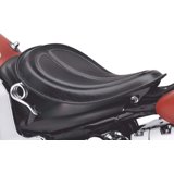 REAL Genuine Leather Black SOLO Spring Seat HARLEY DAVIDSON Softail ...