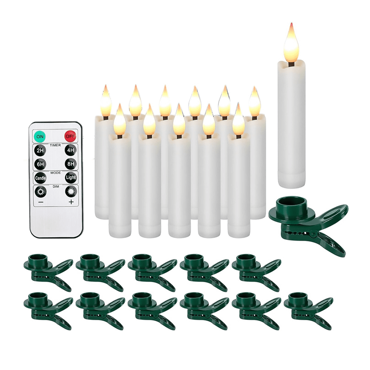 Click here for Unbranded 12pcs Led Taper Candles Light Set Flamel... prices