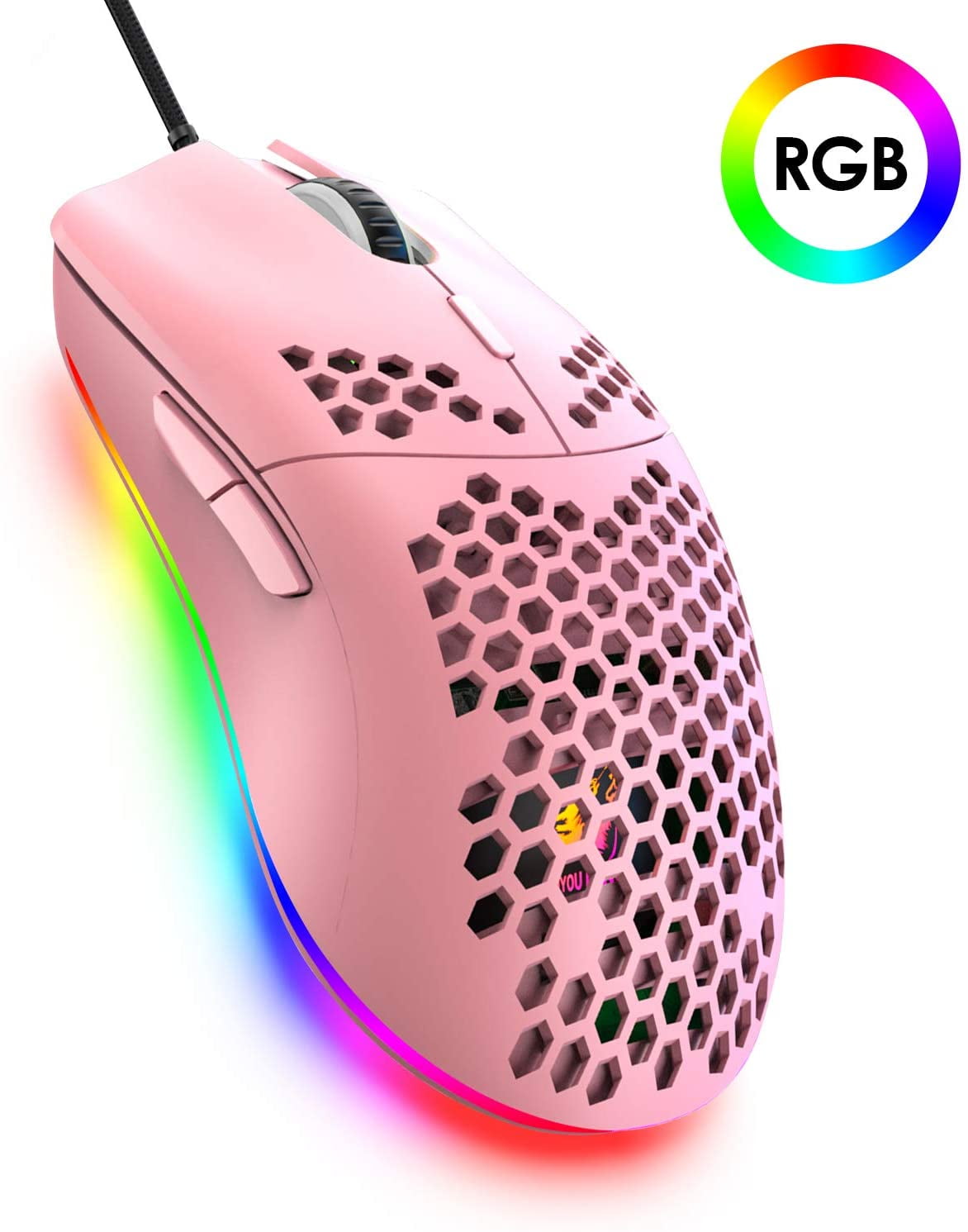 Lightweight Gaming Mouse,26 Kinds RGB Backlit Mice,PixArt 3325 12000 ...