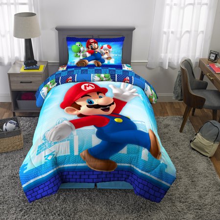 Super Mario Kids Twin Bed in a Bag, Gaming Bedding | Walmart Canada