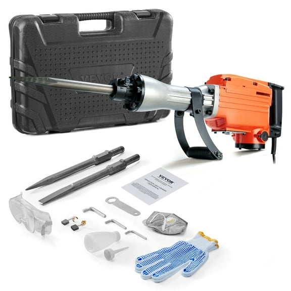 Demolition Jack Hammer, 1400W Electric Jackhammer Heavy Duty, 2900 BPM ...
