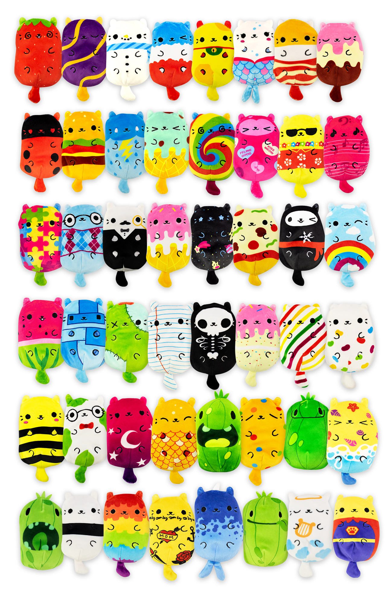 Cats vs Pickles 48-Pack - 4" Cute Cuddly Collectible Bean Plush Toy ...