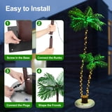 Outdoor Solar Powered LED Decorative Palm Trees for Patio and Christmas ...