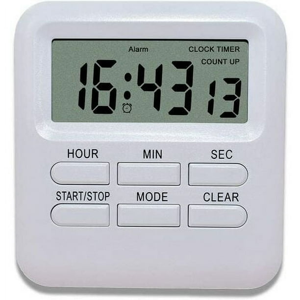 Digital Timer with 3 in 1 Clock/Alarm Clock Function, Magnetic Kitchen ...