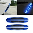 4Pcs Blue Reflective Car Bumper Stickers Anti-Collision Decals Epoxy ...