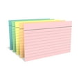 "Staples Large 5"" x 8"" Colored Line Ruled Pastel Index Cards, Big ...