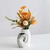 Silver Modern Art Unique Cross Ceramic Vases Set of 2, Perfect for Room ...