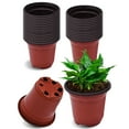 Waltyotur 100 Pcs Plastic Plants Nursery Pot/Pots Seedlings Flower ...
