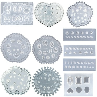 4Pcs Polymer Clay Silicone Molds, Mini Flowers, Leaves, Butterflies ...