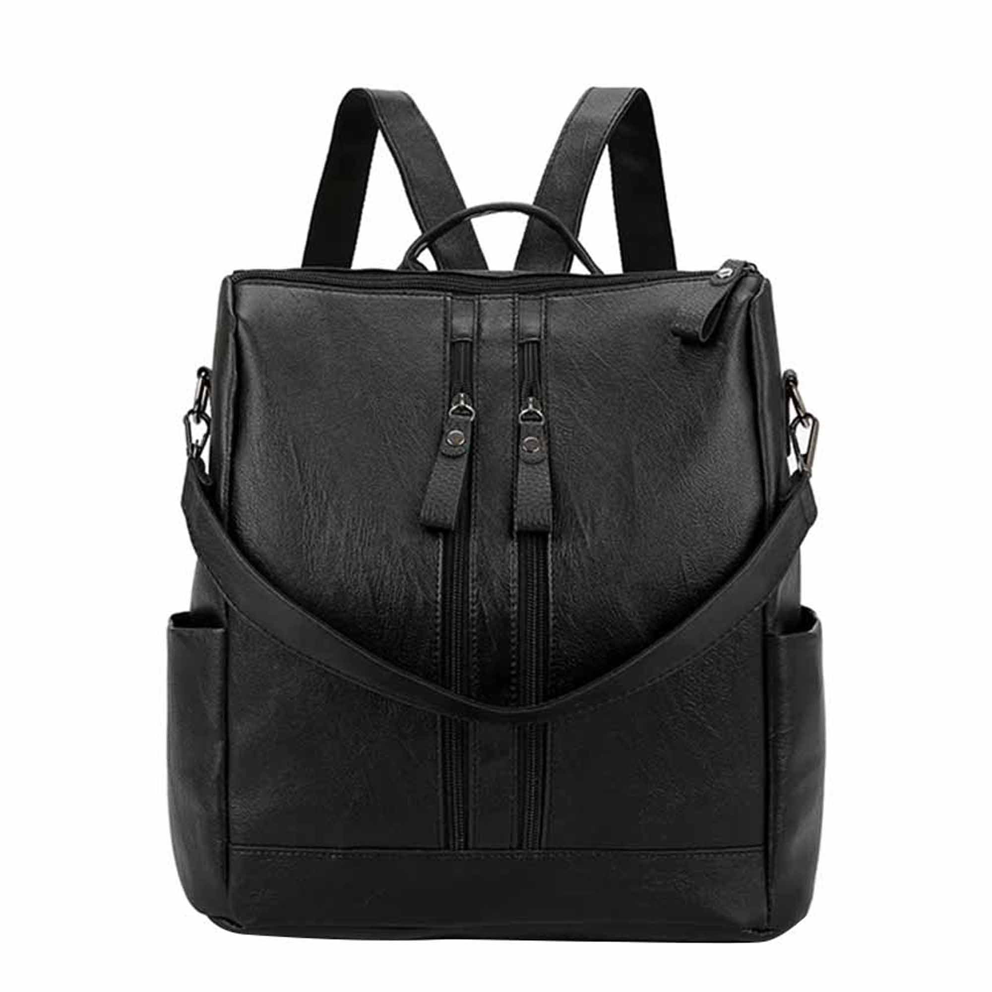 Genuine Leather Backpack Purse for Women Large Casual Shoulder Bags ...