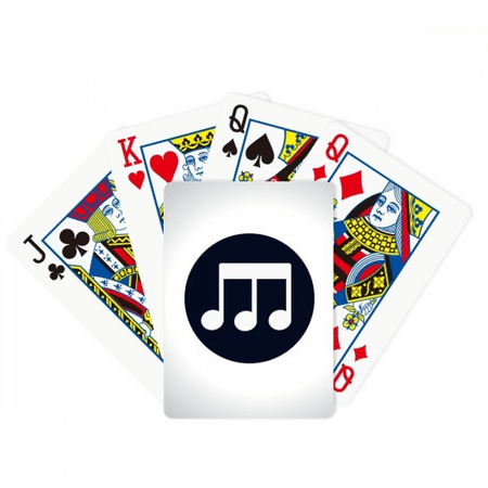 Triple-quaver Music Notes Black Poker Playing Card Tabletop Board Game ...