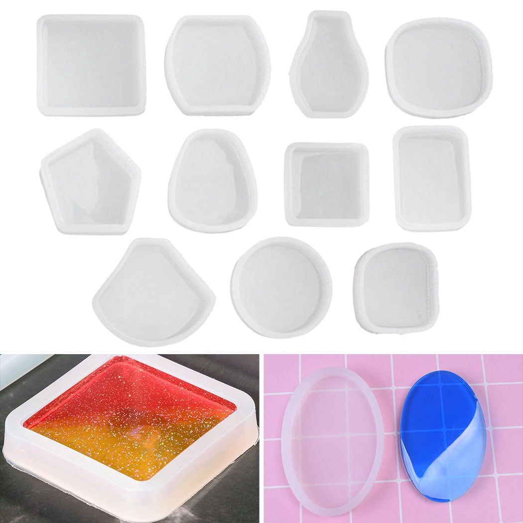 11PCS Resin Casting Mold Creative DIY Assorted Silicone Mold Epoxy ...