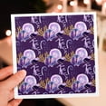 3drose, Pretty Purple and Image of Gold Clamshell and Sea Life Pattern ...