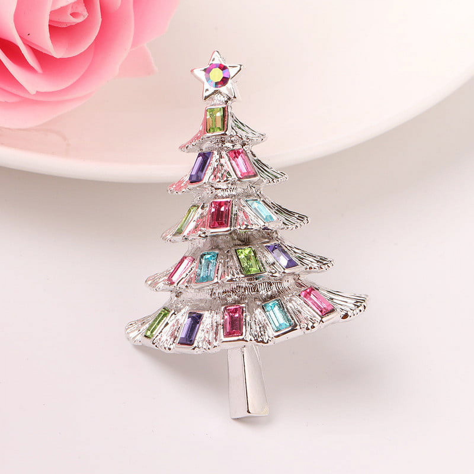 Click here for Vivavault Elegant Christmas Tree Brooch With Rhine... prices