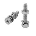M4 x 20mm 304 Stainless Steel Hex Head Bolts Nuts w Washers 15 Sets ...