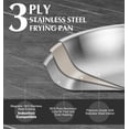 Koch Systeme CS 3-Piece Tri-Ply Stainless Steel Fry Pan Set (8, 10 & 12 ...