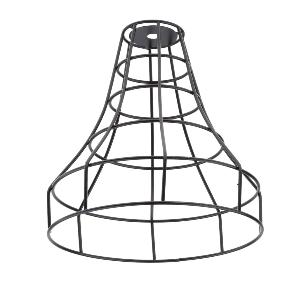 Open Style Black Industrial Wire Iron Bird Cage Hanging Light Lampshade ...