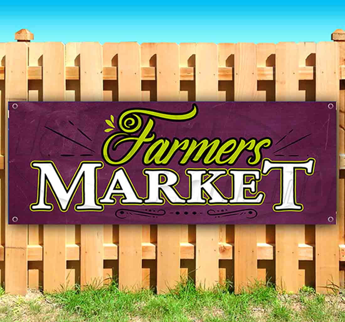 Farmers Market 13 oz Vinyl Banner With Metal Grommets - Walmart.com