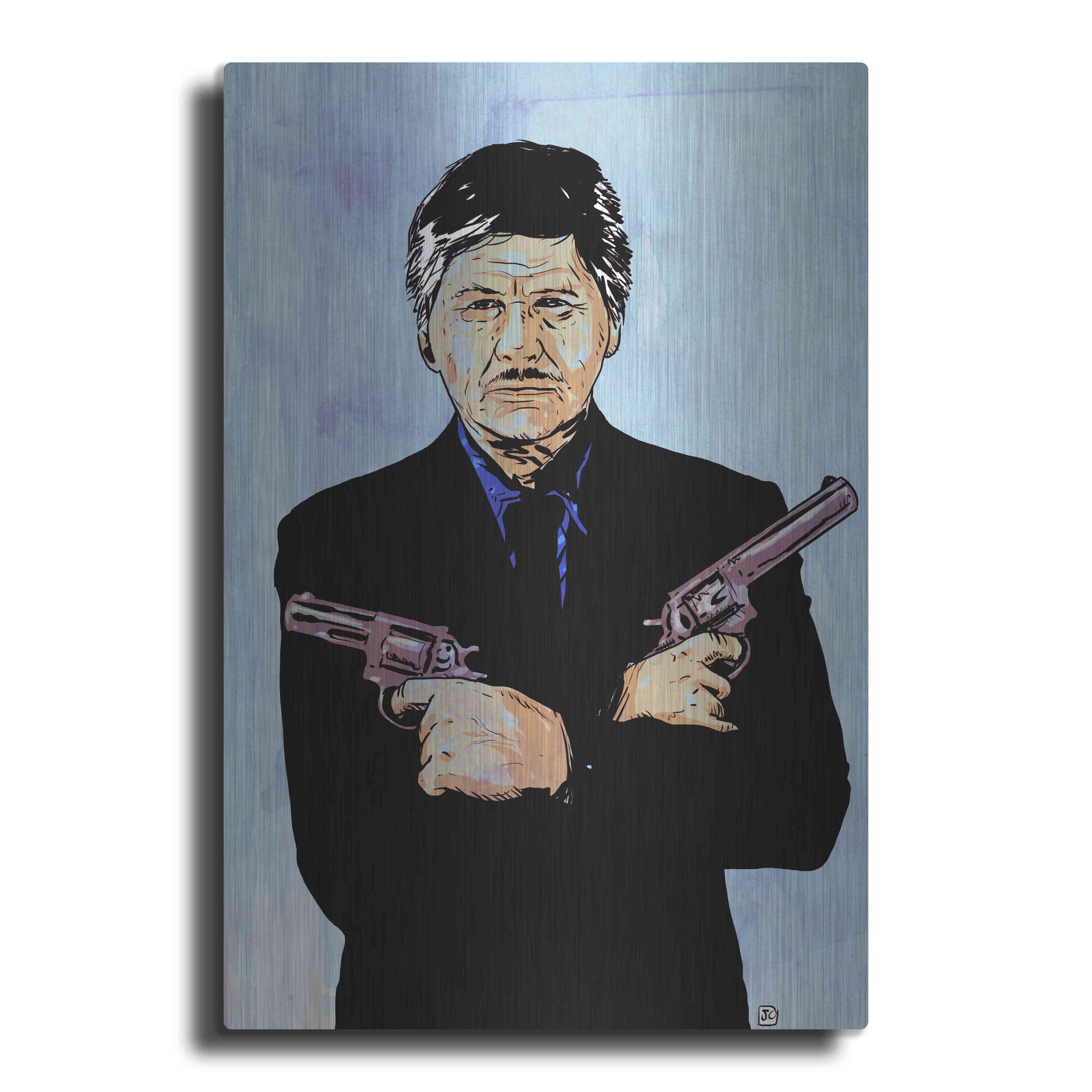 Luxe Metal Art 'Charles Bronson' by Giuseppe Cristiano, Metal Wall Art ...