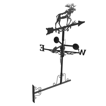 Wind Vane Wind Direction Vane Wrought Iron Weather Vane Outdoor ...