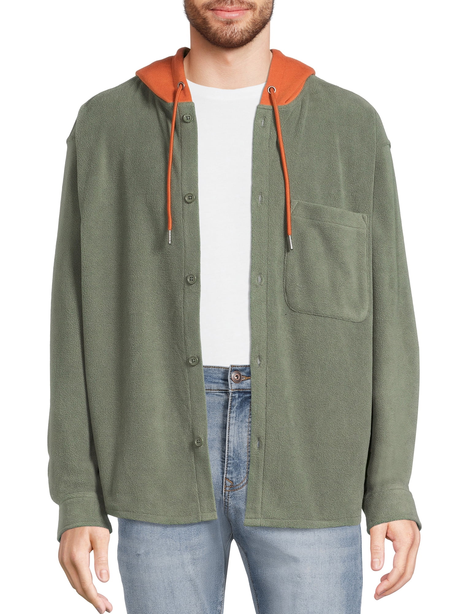 Buy No Boundaries Men's and Big Men's Polar Fleece Layering Hoodie ...