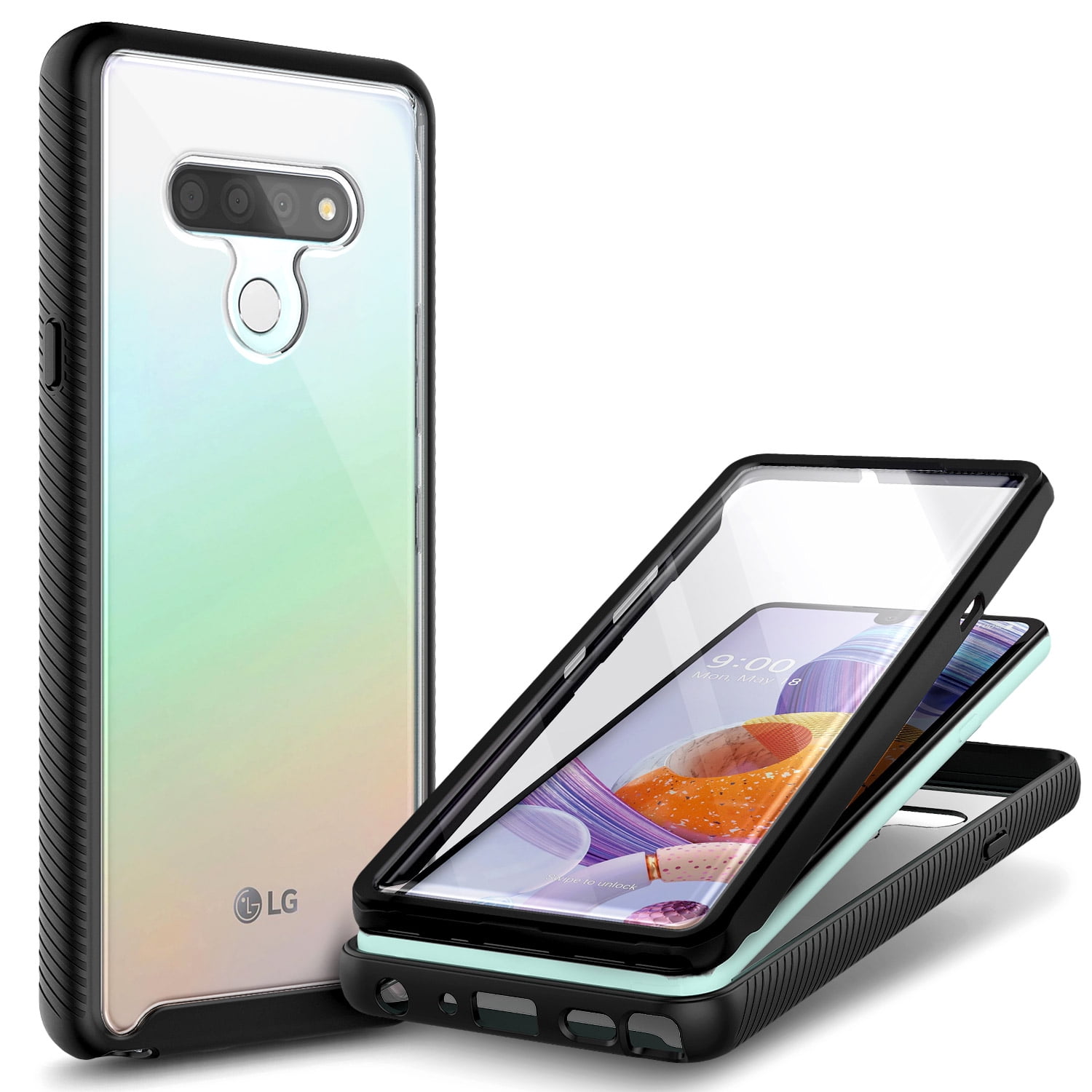 For LG Stylo 6 Case, with Built-in Screen Protector, Nagebee Full-Body ...